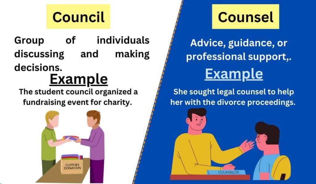 Council Vs Counsel Difference Between And Examples Council Vs Counsel Difference Between And Examples