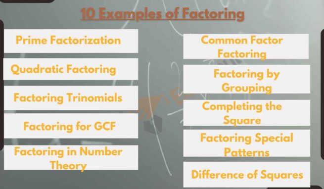 10 Examples of Factoring