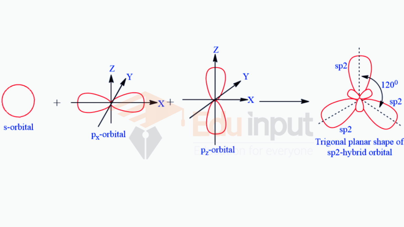 Sp2-hybridization, definition, explanation, examples and significance