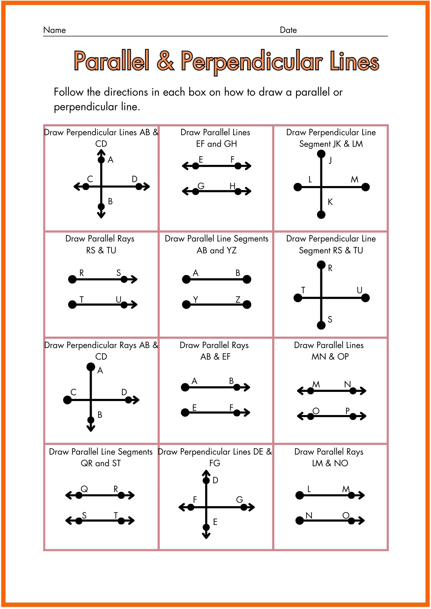 Parallel lines & Transversals worksheets